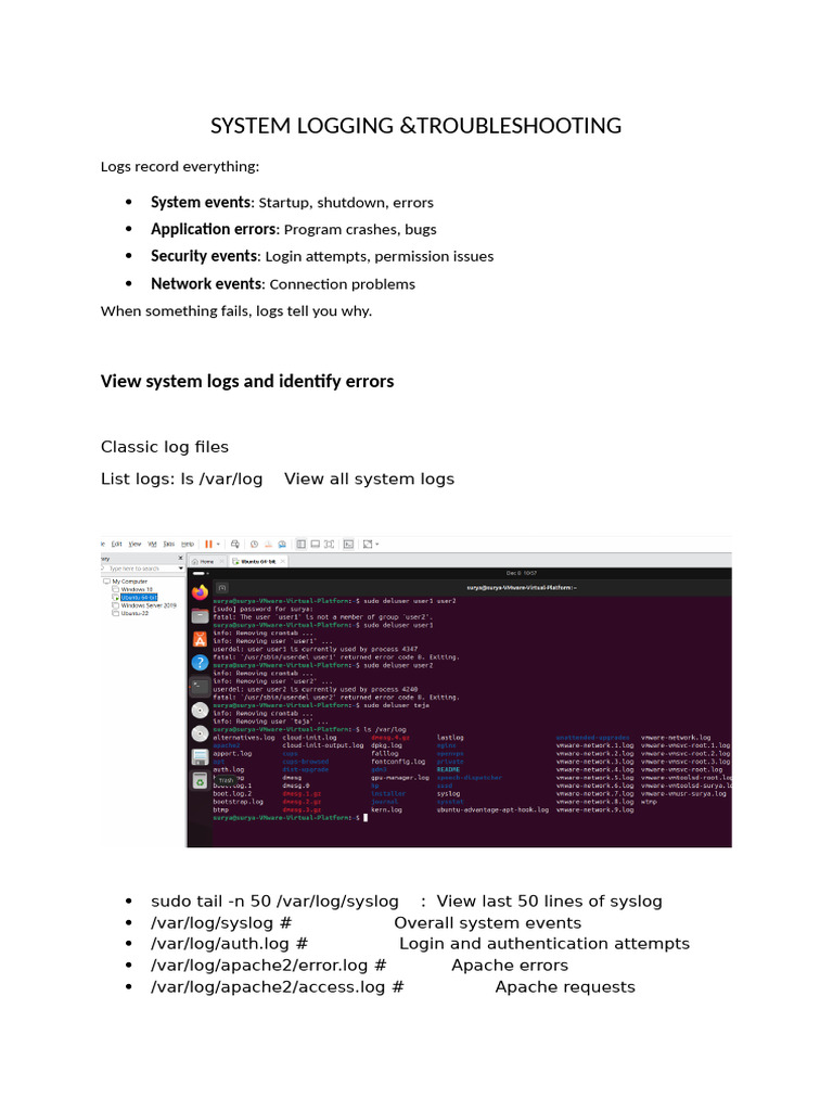 LINUX Logs and Journal | PDF