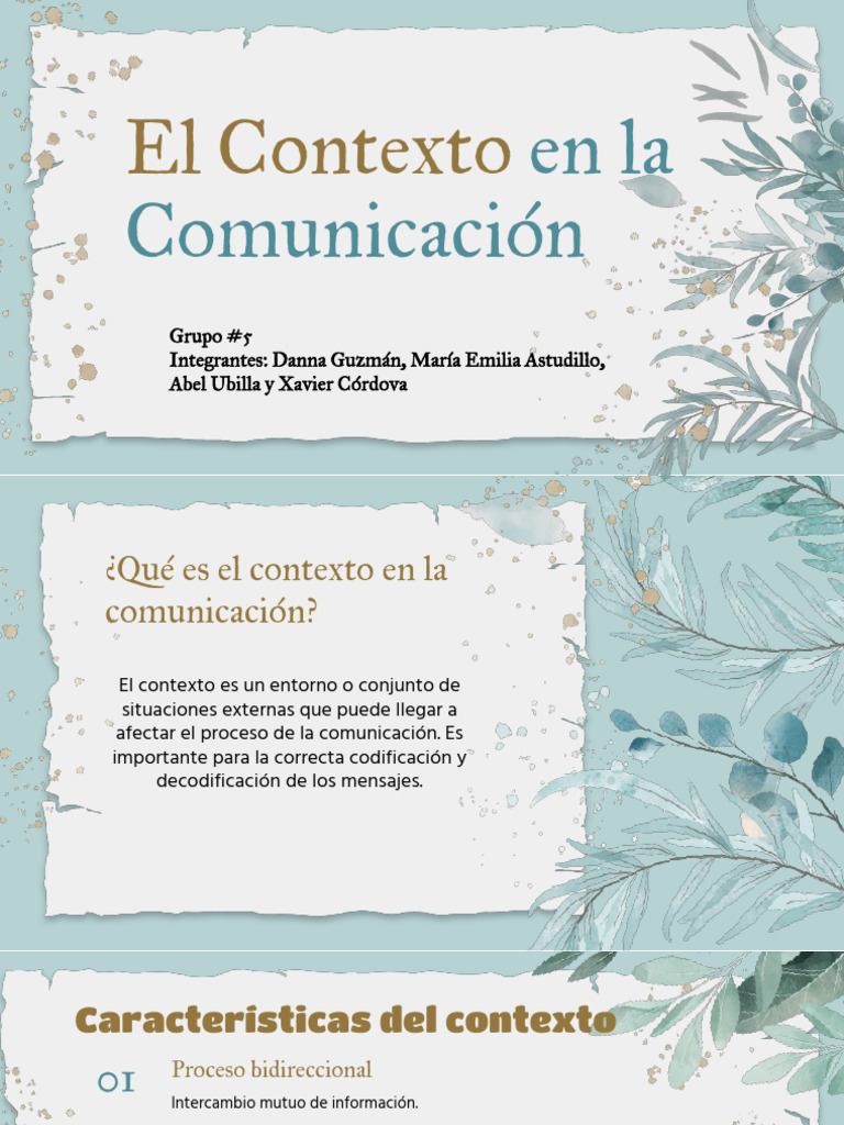 El Contexto en La Comunicación | PDF