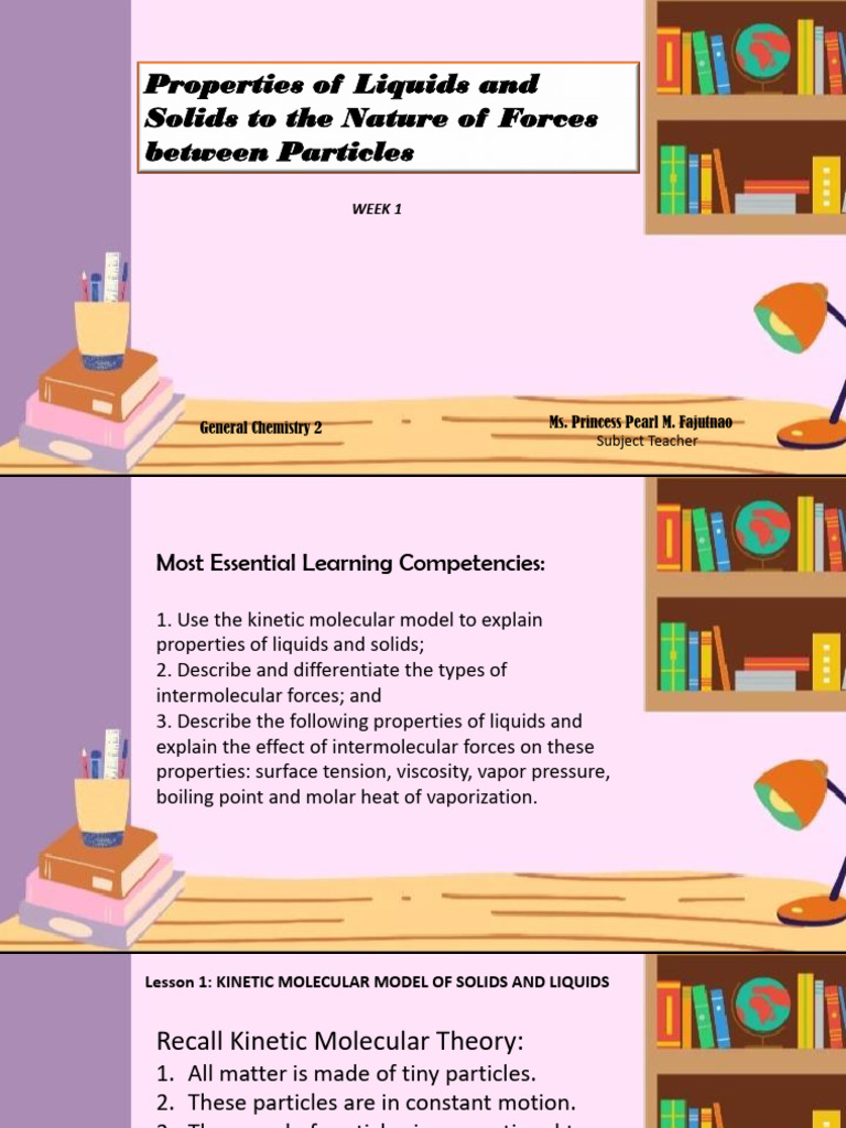 Properties of Liquids and Solids Explained | PDF | Chemical Polarity ...