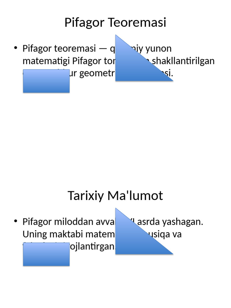 Pifagor Teoremasi Kengaytirilgan2 | PDF