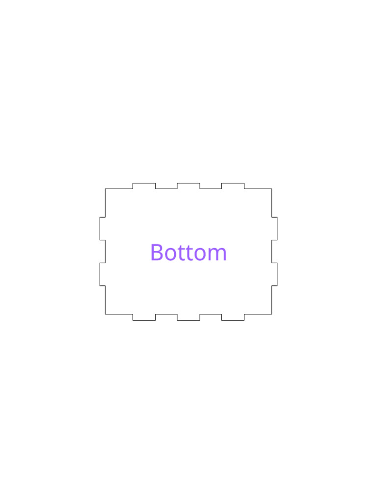 Open Box With Finger Joints - Bottom | PDF