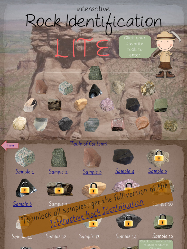 Interactive Rock Identification Guide | PDF | Granite | Basalt