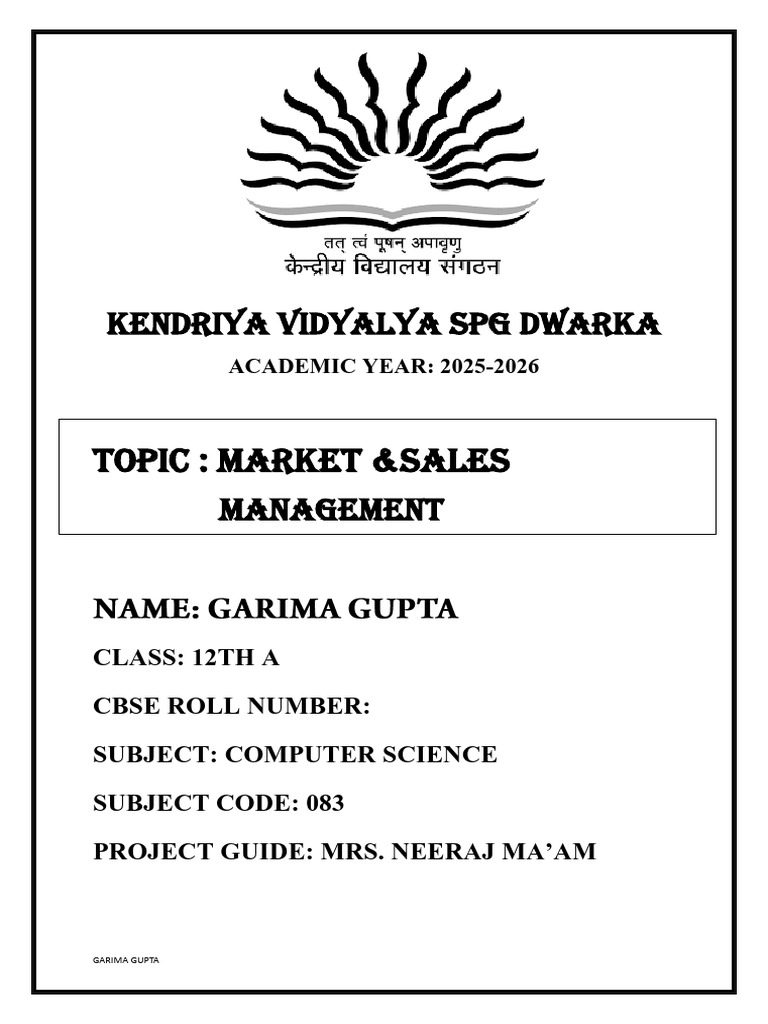 Garima Gupta kv spg dwarka | PDF | My Sql | Relational Database