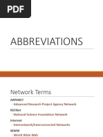 Computer Networking Abbreviations Guide | PDF