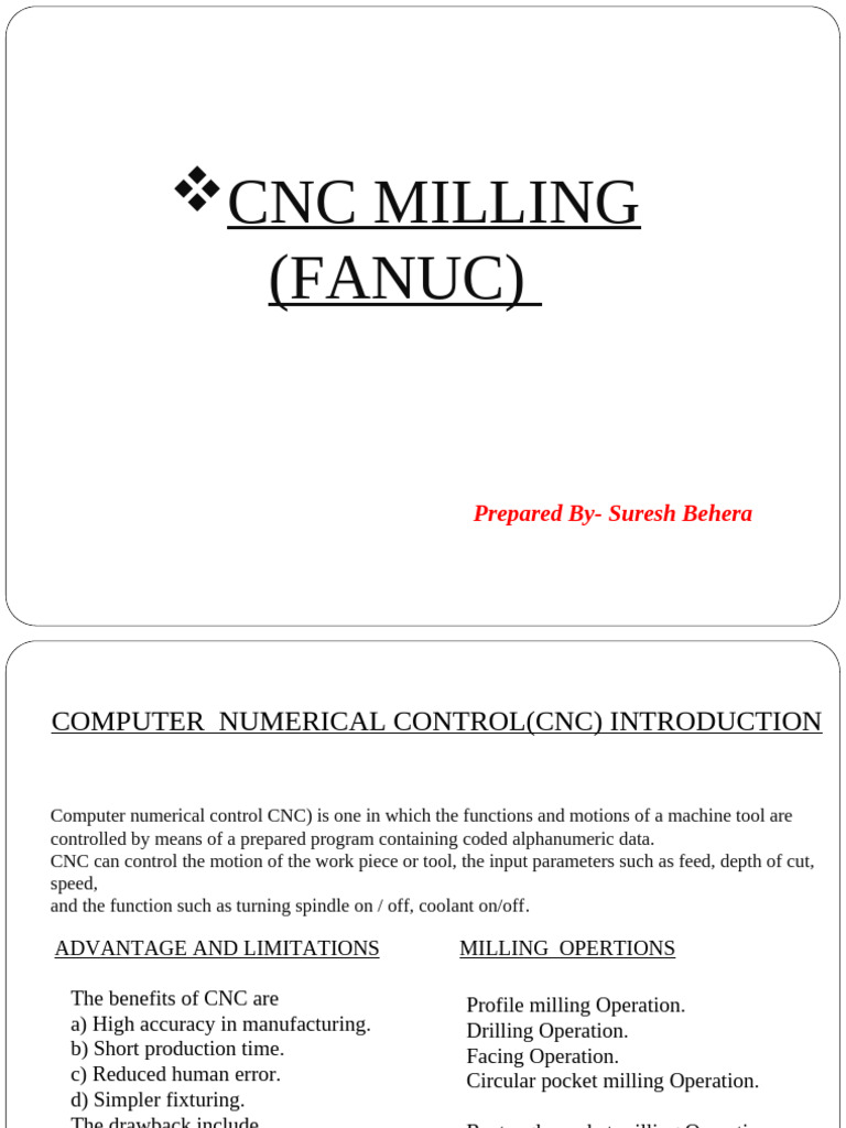 Cnc_milling Ppt New | PDF | Industrial Processes | Metalworking