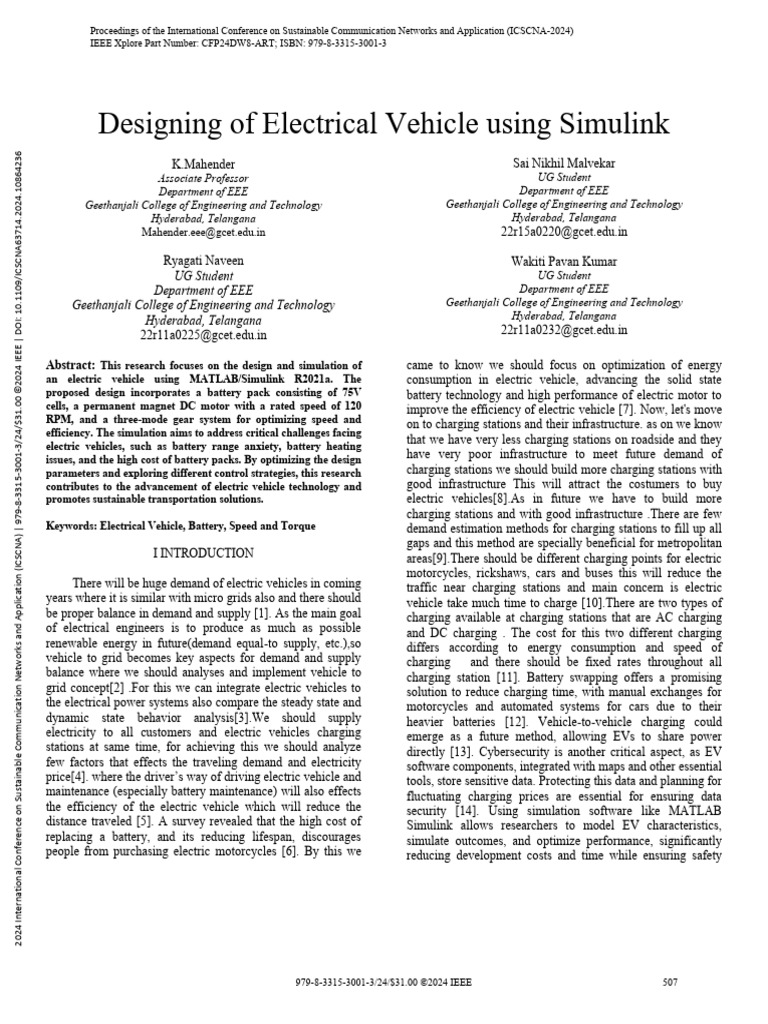 Electric Vehicle Design with Simulink | PDF | Electric Motor | Brake