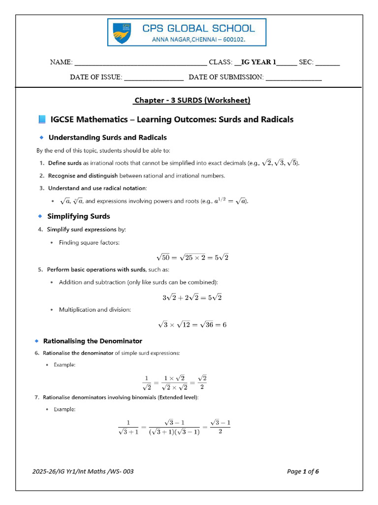 SURDS | PDF