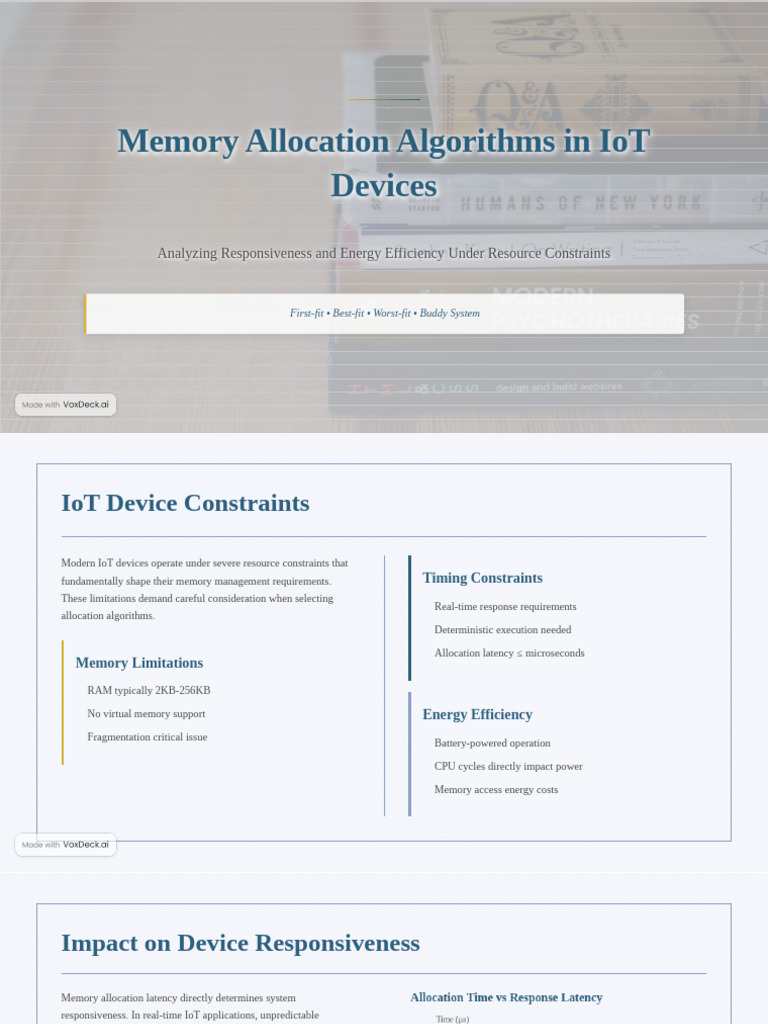 IoT Memory Allocation Algorithms Guide | PDF | Internet Of Things ...