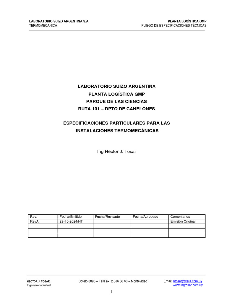 Lab Suizo Arg Memoria | PDF | Contratista general | Presupuesto
