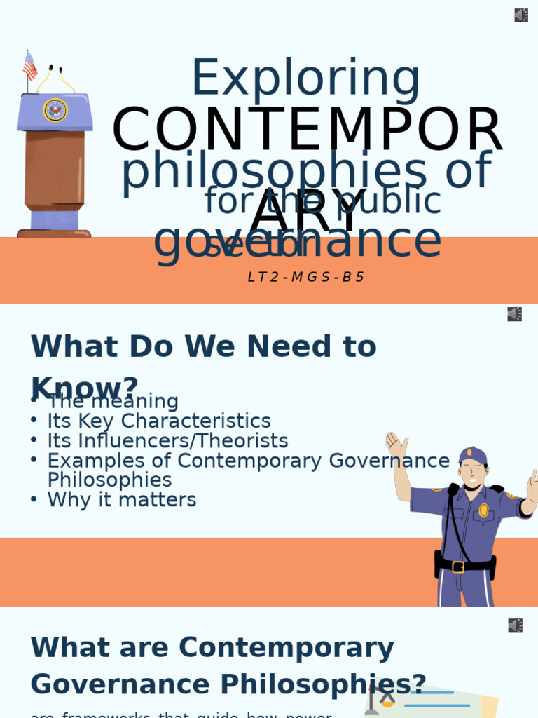 Exploring Contemporary Philosophies of Governance For Public Sector ...