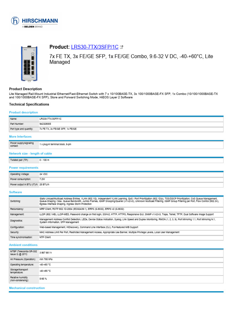 LRS30-7TX3SFP1C_techdata | PDF | Specification (Technical Standard) | Information