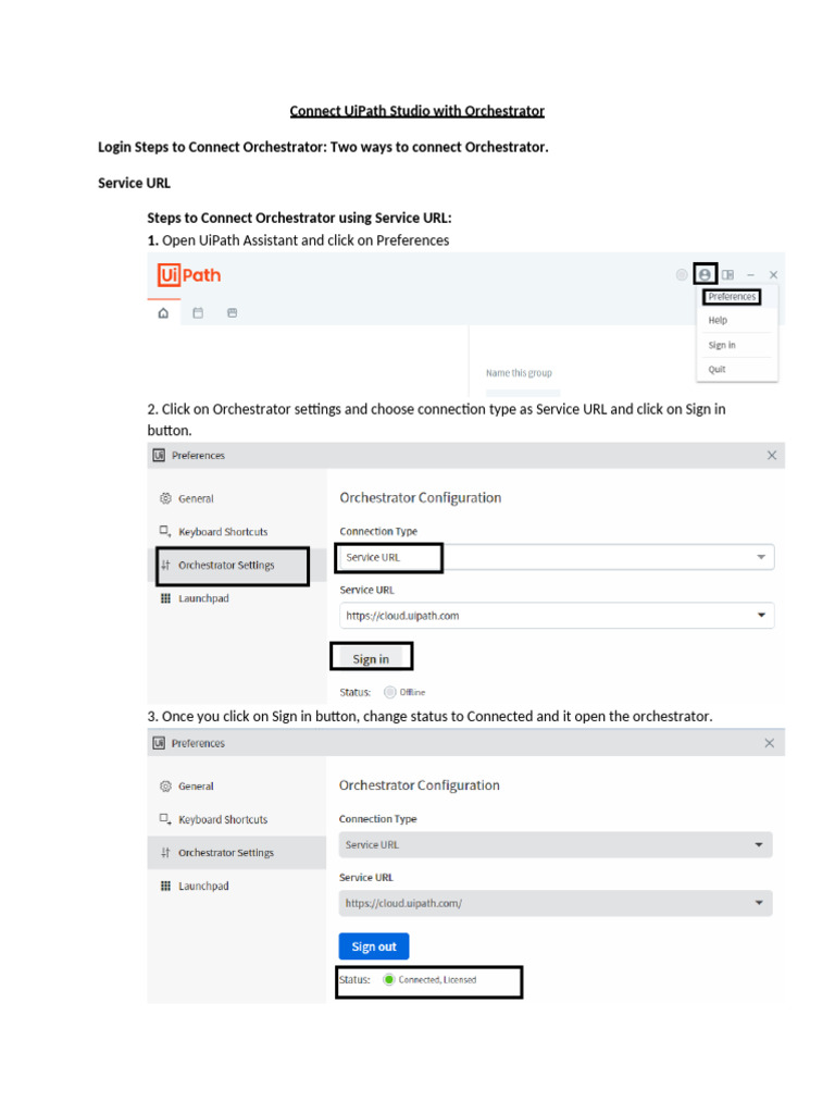 Connect UiPath Studio With Orchestrator | PDF | Computing | Software