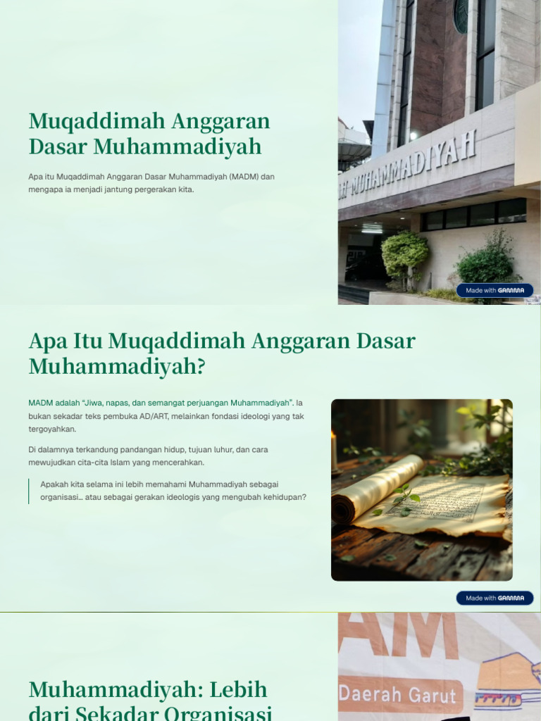 Muqaddimah Anggaran Dasar Muhammadiyah | PDF