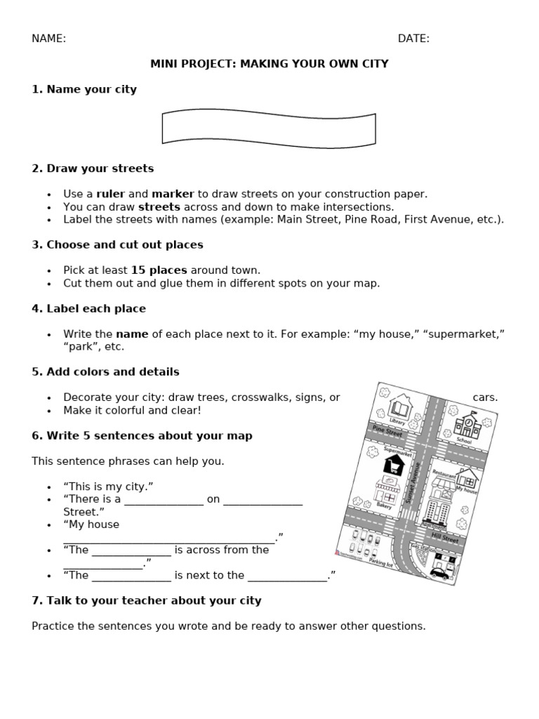 Create Your Own City Project Guide | PDF