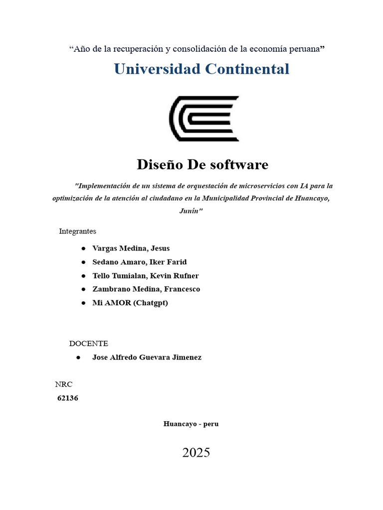 Tello-Vargas-Zambrano-Sedano-Informe final | PDF | Software ...