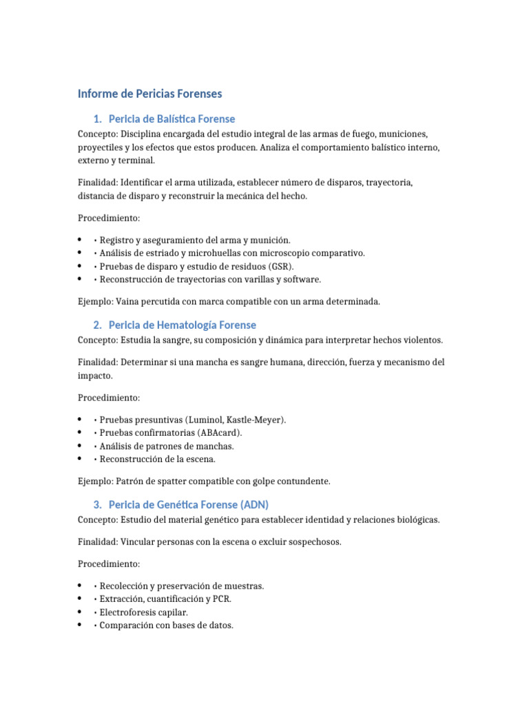 Pericias Forenses: Métodos y Aplicaciones | PDF | Balística