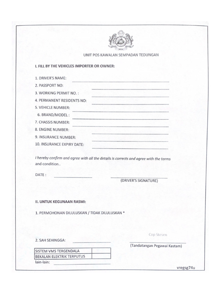 Pass Kreta Sementara Utk Ke Malaysia | PDF