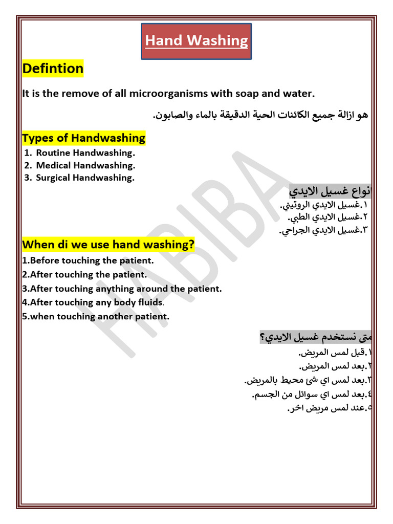 Hand Wahing | PDF