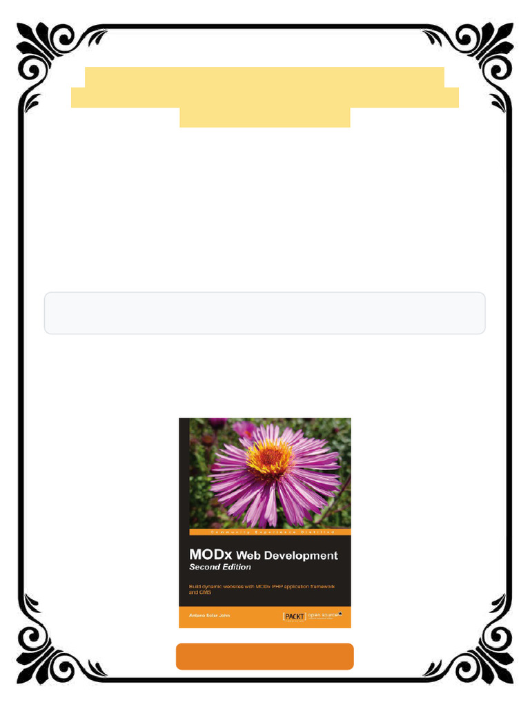 MODx Web Development Second Edition Antano Solar John Ebook Full Series ...