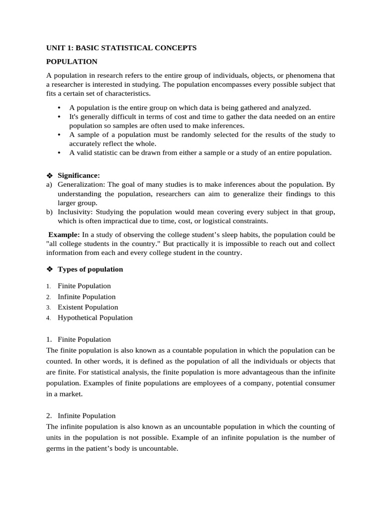 Understanding Population and Sample in Statistics | PDF | Mode ...