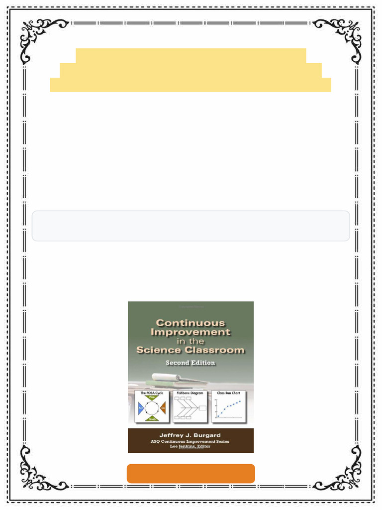 Continuous Improvement in The Science Classroom Second Edition Jeffrey ...
