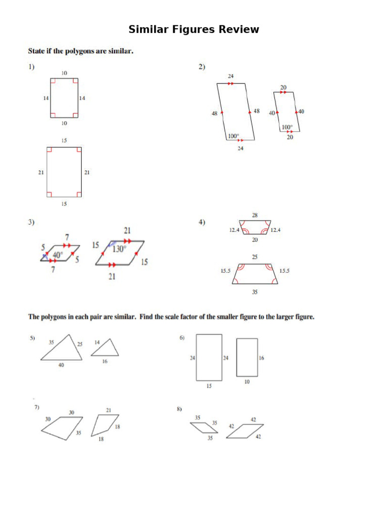 Module 2 Topic 1 Similarity Review | PDF