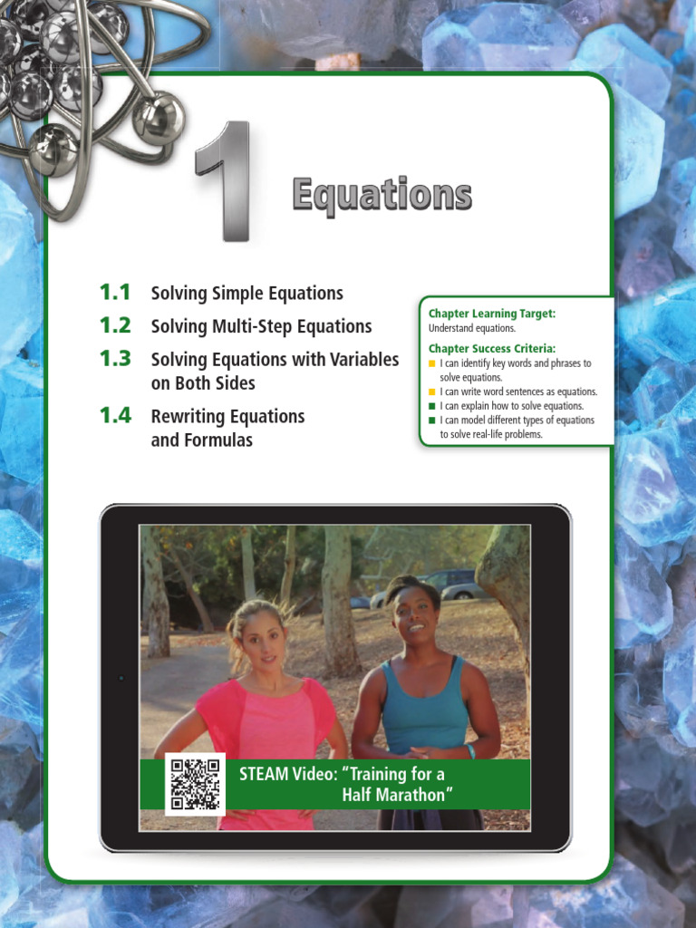 Big Ideas Math 8th Grade Math Chapter 1 | PDF | Equations | Subtraction