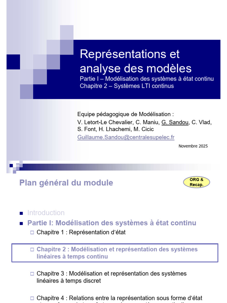Modélisation des systèmes LTI continus | PDF | Transformation de ...