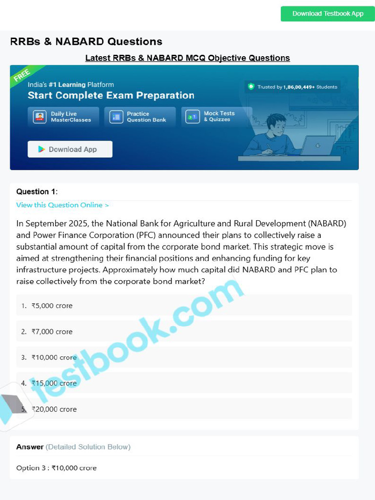 Mcq on Rrbs Nabard 5eea6a0939140f30f369d8df | PDF