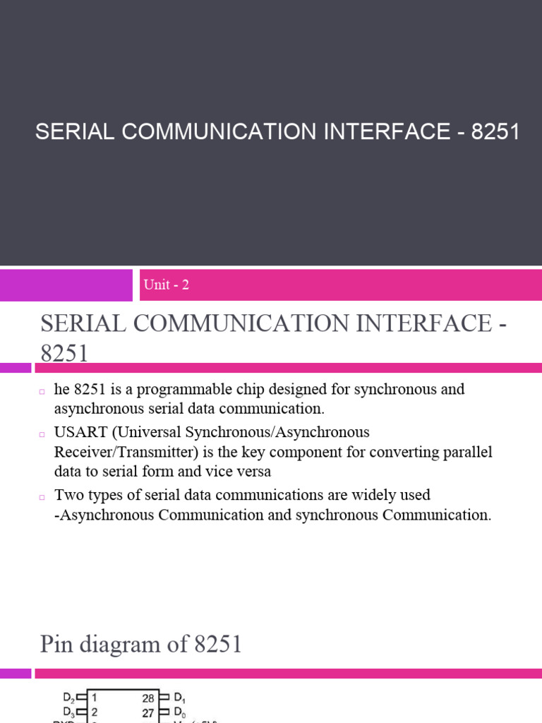 Serial Communication Interface - 8251 | PDF | Input/Output | Electrical ...