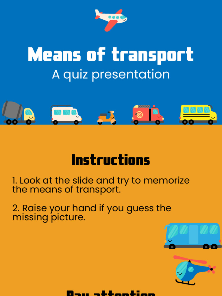 Means of Transportation Game PDF | PDF