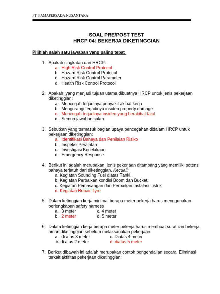 Soal Hrcp 04 Diketinggian | PDF