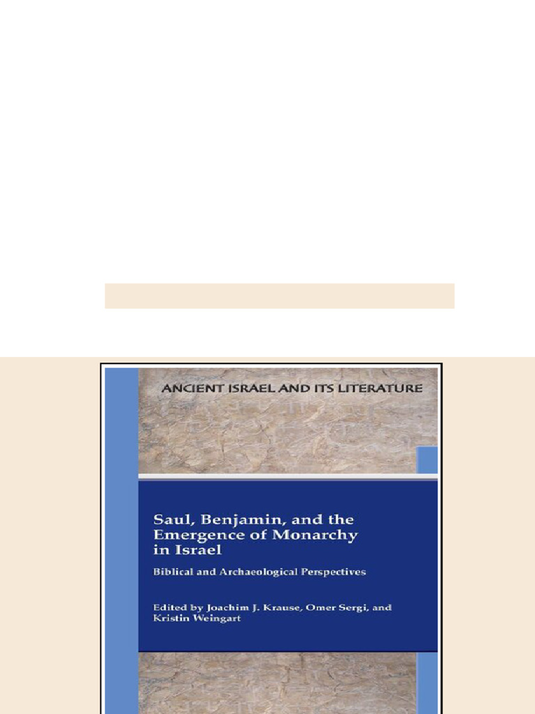 (Ebook) Saul, Benjamin, and the Emergence of Monarchy in Israel ...