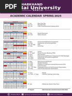 SMU Academic Calendar 2025-26 | PDF | Educational Stages | Higher Education