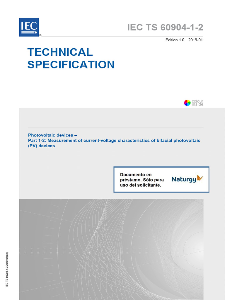 Bifaciales - IEC TS 60904-1-2 - 2019 | PDF | Photovoltaics | Solar Cell
