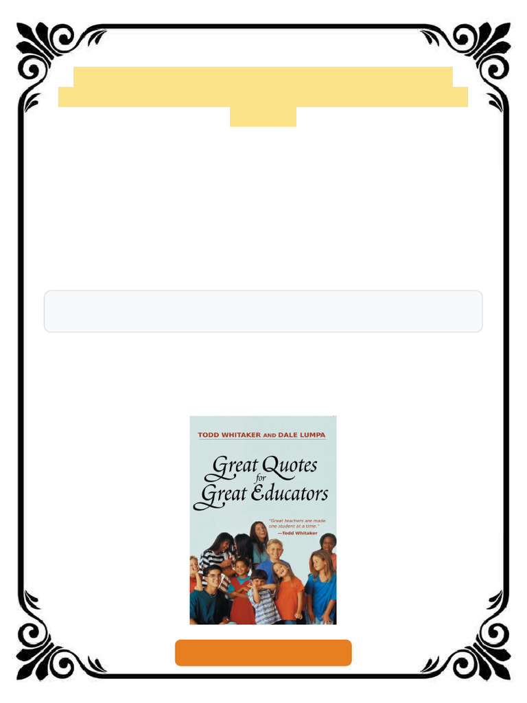 Great Quotes For Great Educators 1st Edition Todd Whitaker Ebook ...