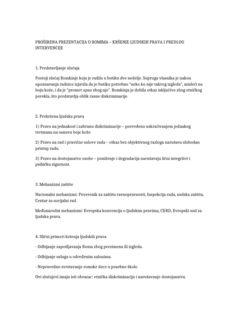 Prezentacija Romi | PDF