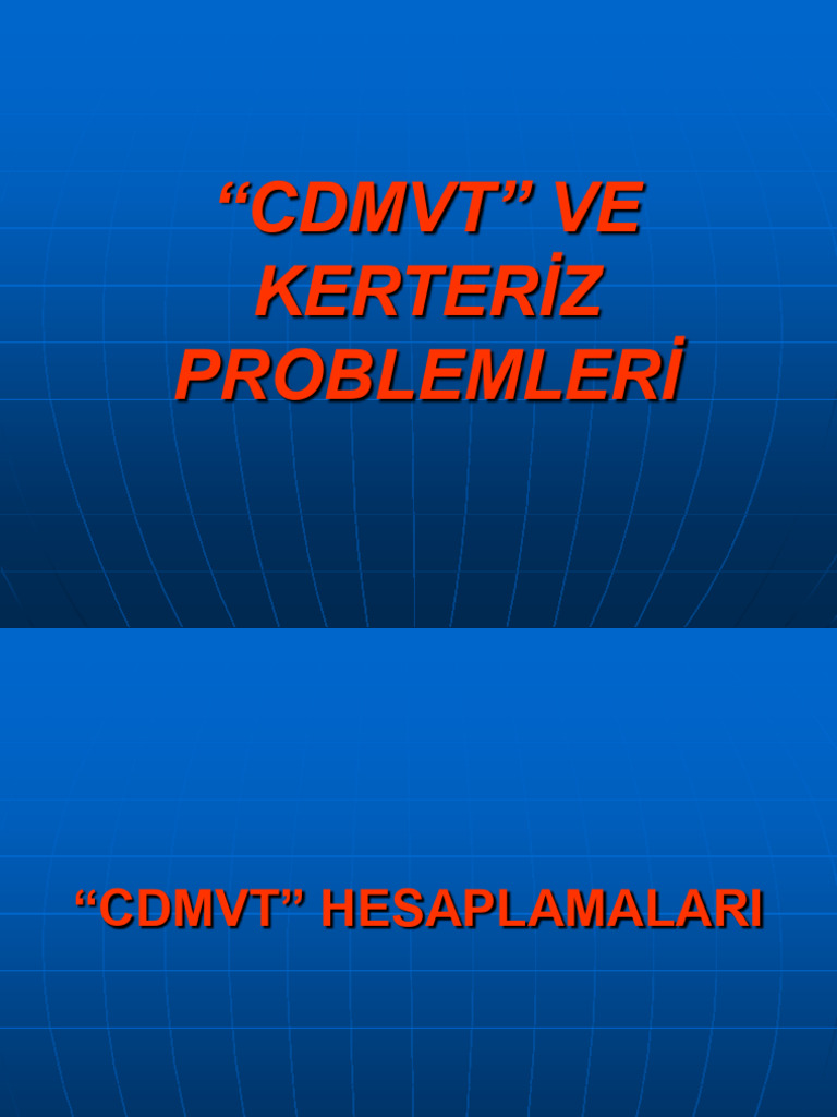 9 CDMVT Ve Kerteri̇z Problemleri̇ 2 | PDF