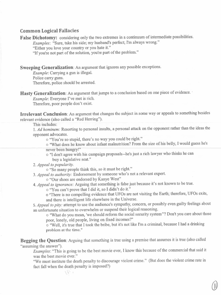 Logical Fallacy | PDF