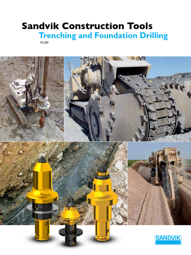 Sandvik Trenching & Drilling Tools Catalog | PDF | Materials ...
