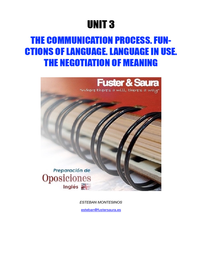 Unit 3 - Communication Process | PDF | Communication | Semantics