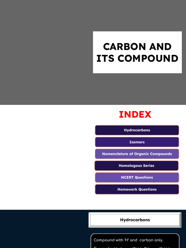 Carbon and Its Compound- YT(2)_104441 | PDF | Hydrocarbons | Alkene