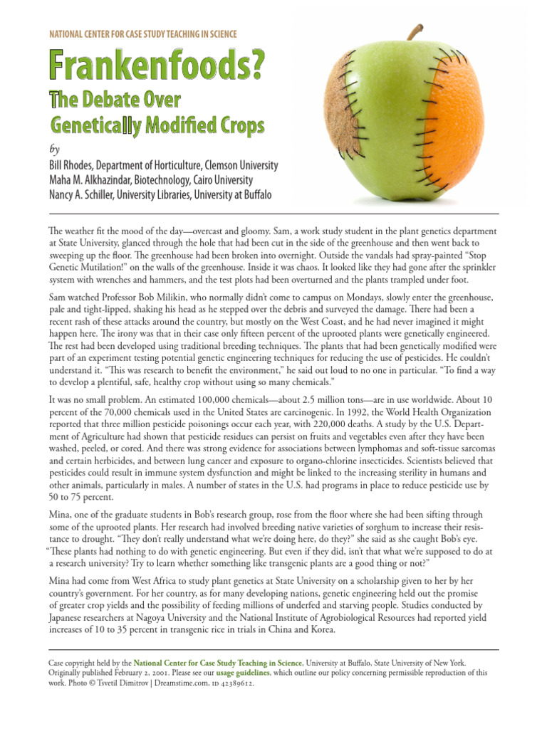 Case Study GMO Foods | PDF | Biotechnology | Pesticide