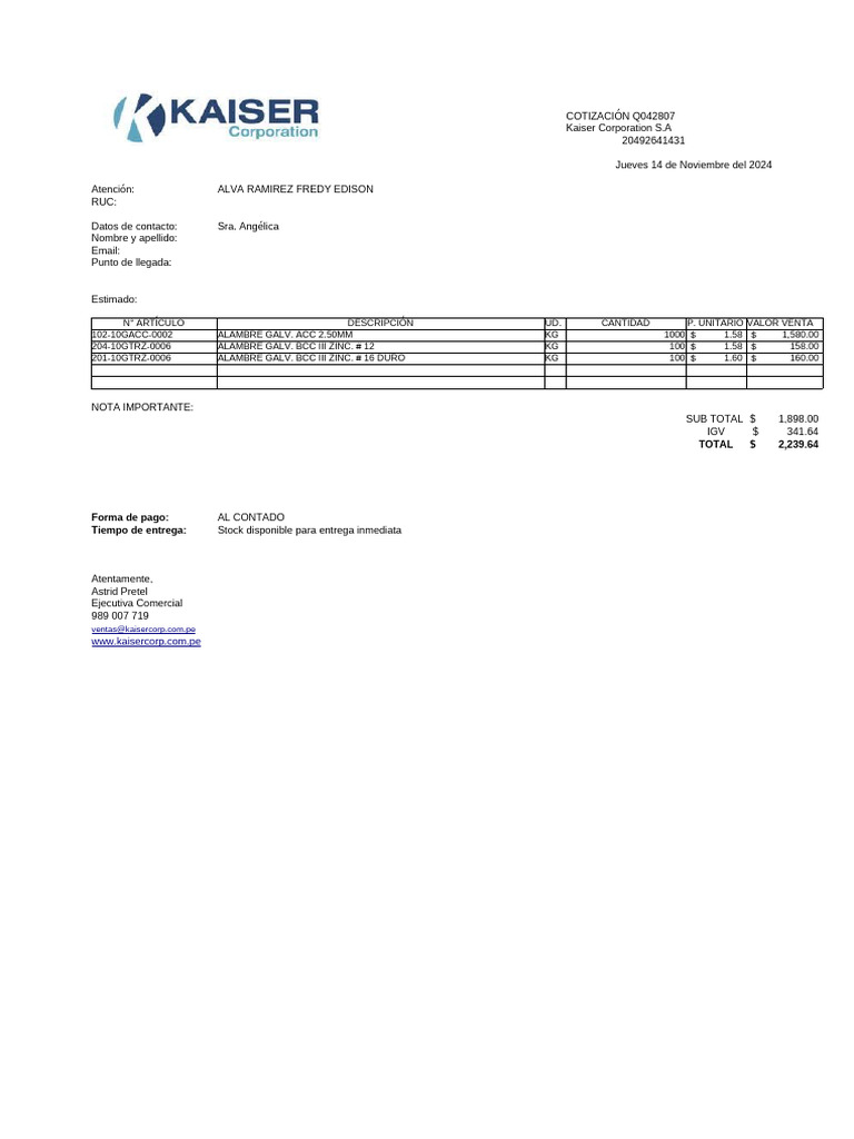 Cot de Fabricacion | PDF