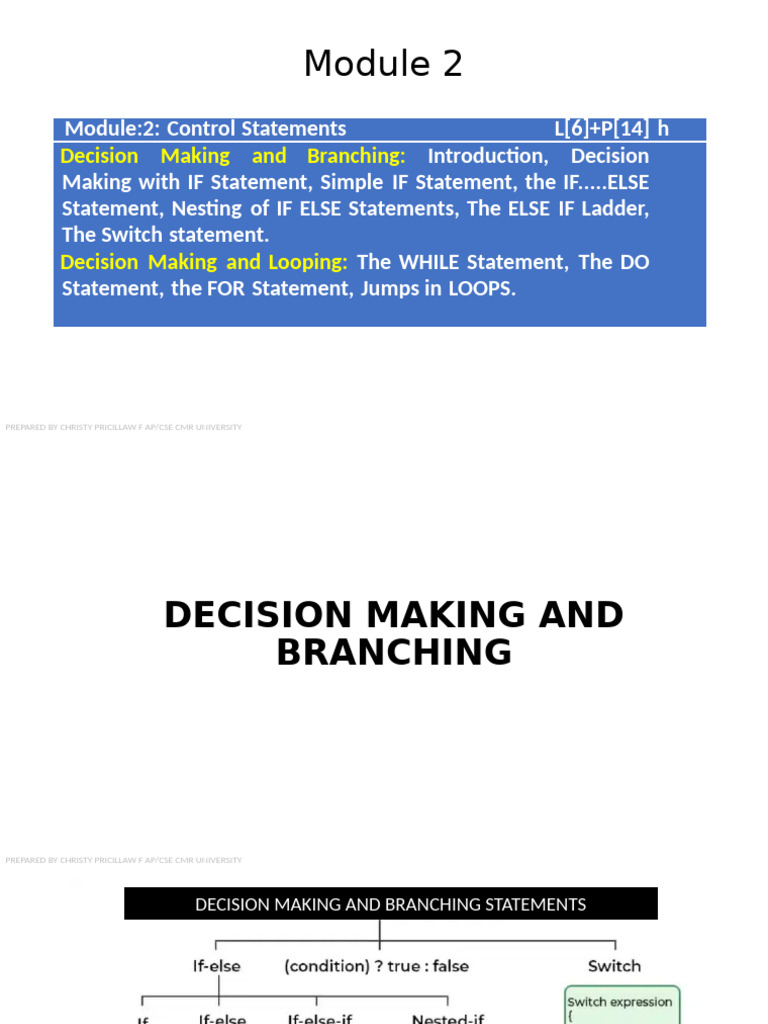 MODULE 2 | PDF | Control Flow | Programming Paradigms