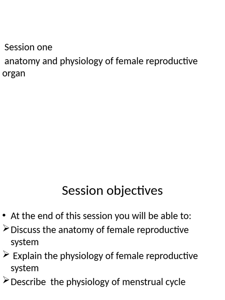 Chapter 1 Famale R.anatomy and Physiology | PDF | Pelvis | Menstrual Cycle