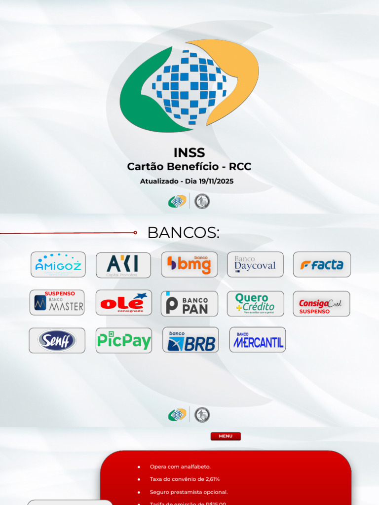 Cartão Benefício - RCC: Atualizado - Dia 19/11/2025 | PDF | Crédito ...