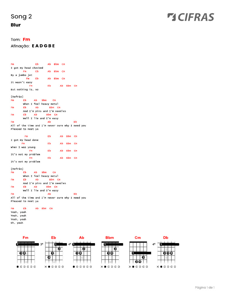 Blur - Song 2 | PDF