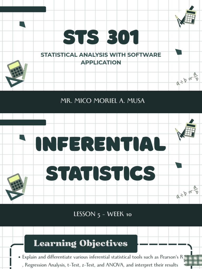 Inferential Statistics Tools Explained | PDF | Statistics | Regression ...