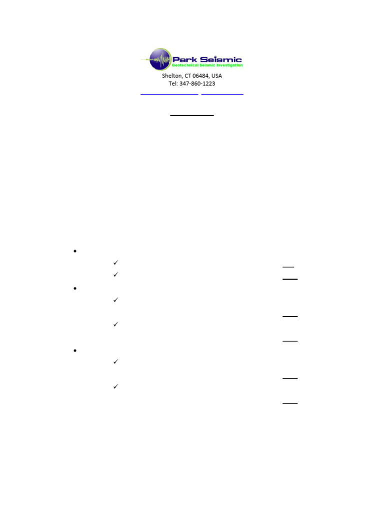 MASW Survey Quotation for Geophysical Services | PDF